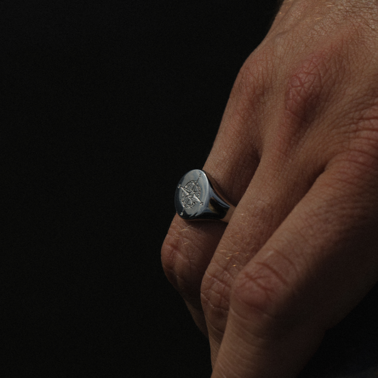 Men's Signet Ring Windrose Silber – Paul Hewitt