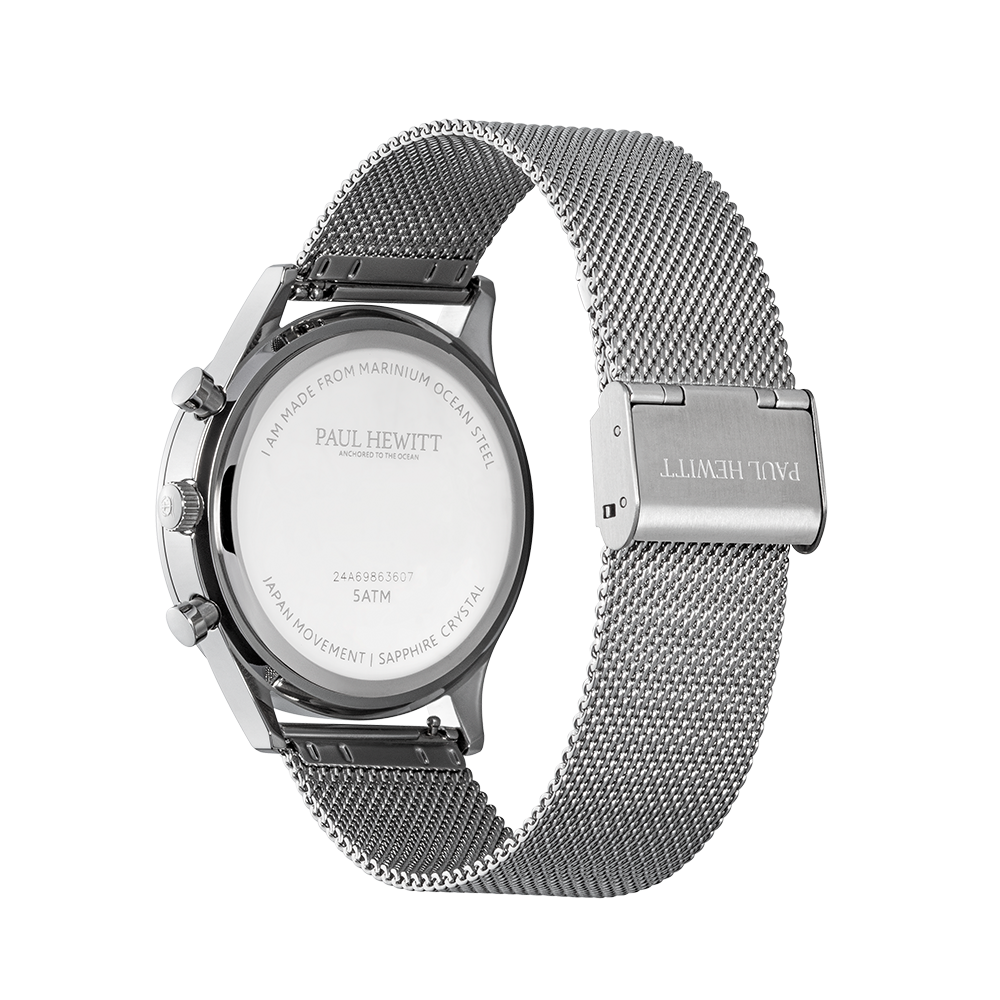 Chrono Quartz Mesh silver – Paul Hewitt
