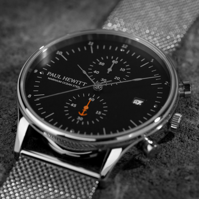 Chrono Quartz Mesh silver – Paul Hewitt