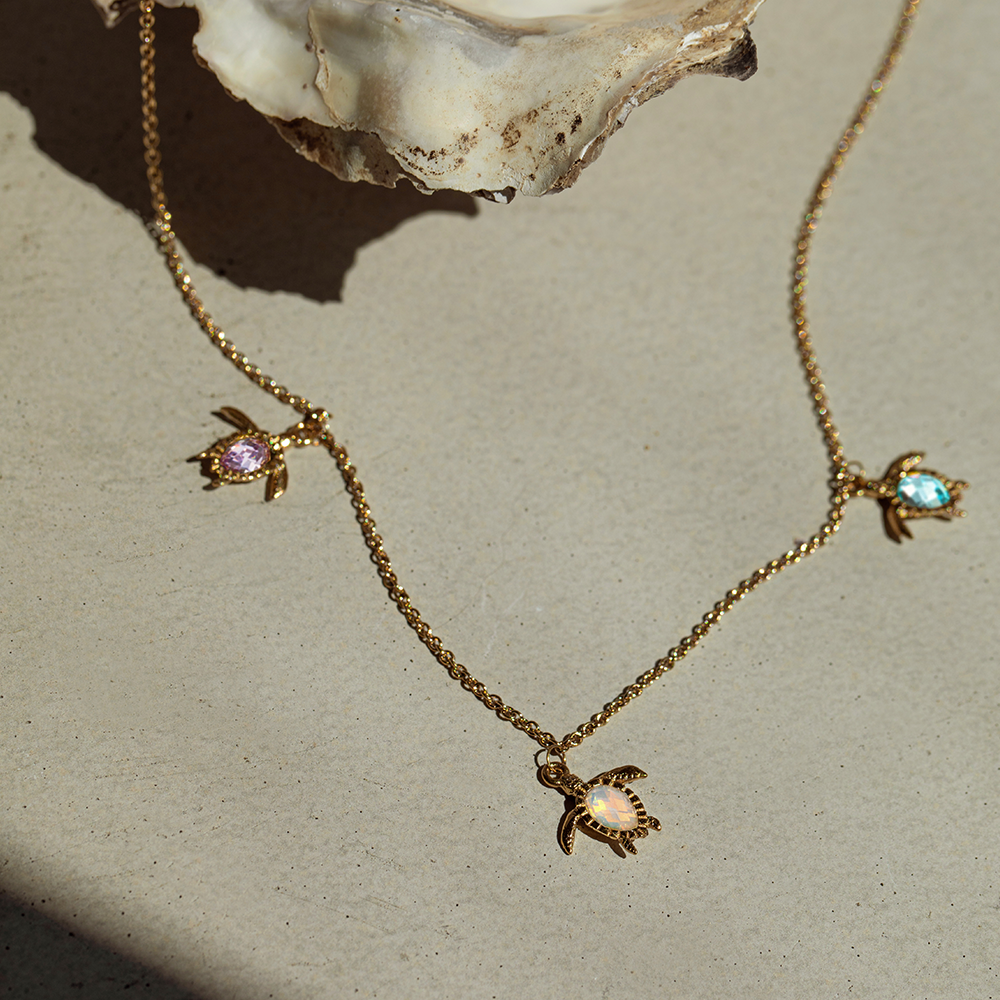 Turtle Rainbow Halskette Gold – Paul Hewitt