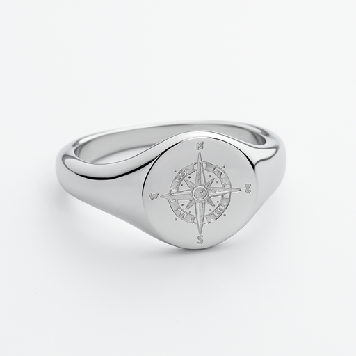 Men's Signet Ring Windrose Silber – Paul Hewitt