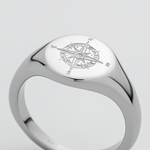 Men's Signet Ring Windrose Silber – Paul Hewitt
